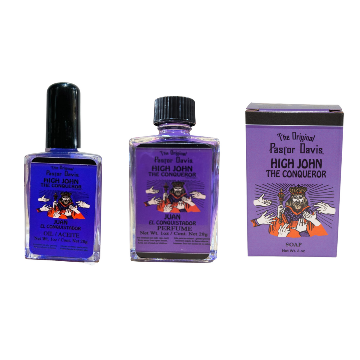 Pastor Davis High John The Conqueror Set: Perfume Oil & Soap – New Age Guru